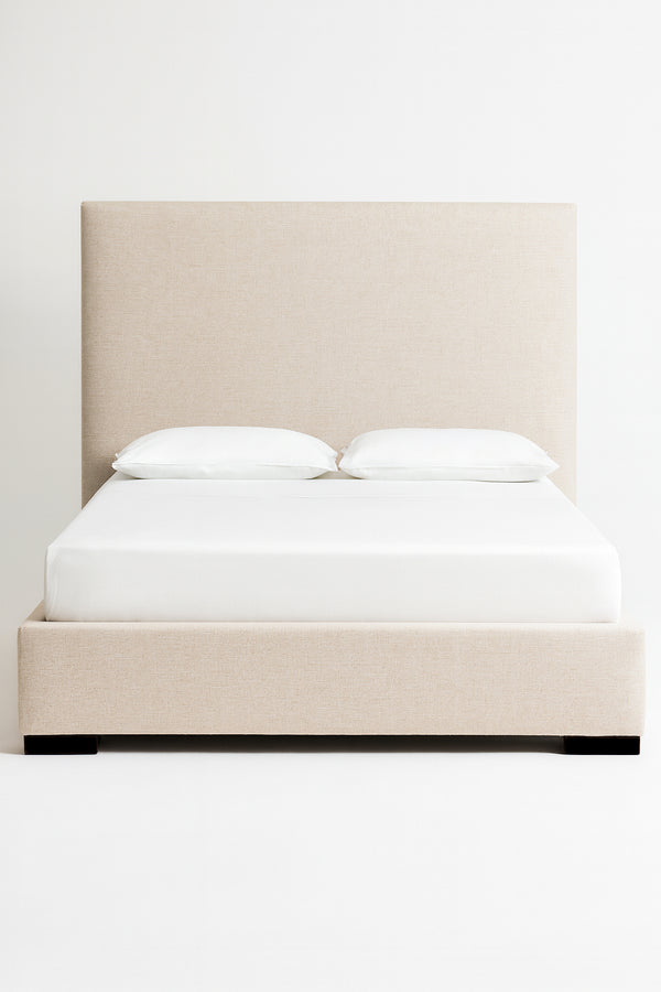 Beige Platform Bed | Neutral Bedroom Furniture
